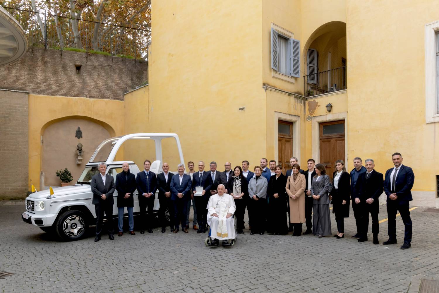 Pope Francis Unveils First Electric Popemobile by Mercedes-Benz ...